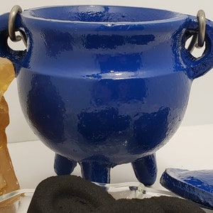 Cauldron Blue Cast Iron,ritual Tool,metaphysical Store,alter Tool ...