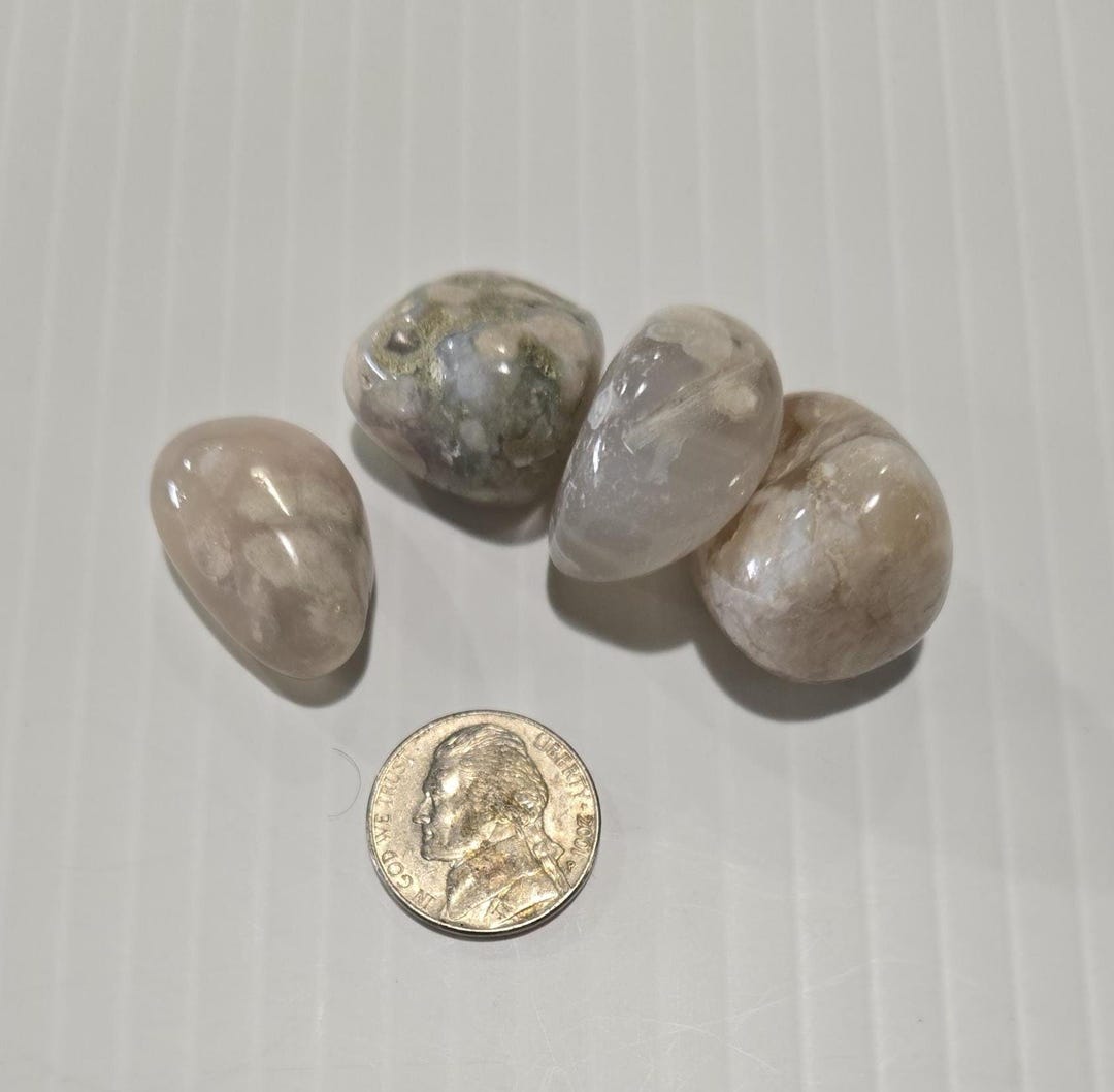 Flower Agate Tumbled Stone or Chip Crystals Madagascar Stone for Growth ...