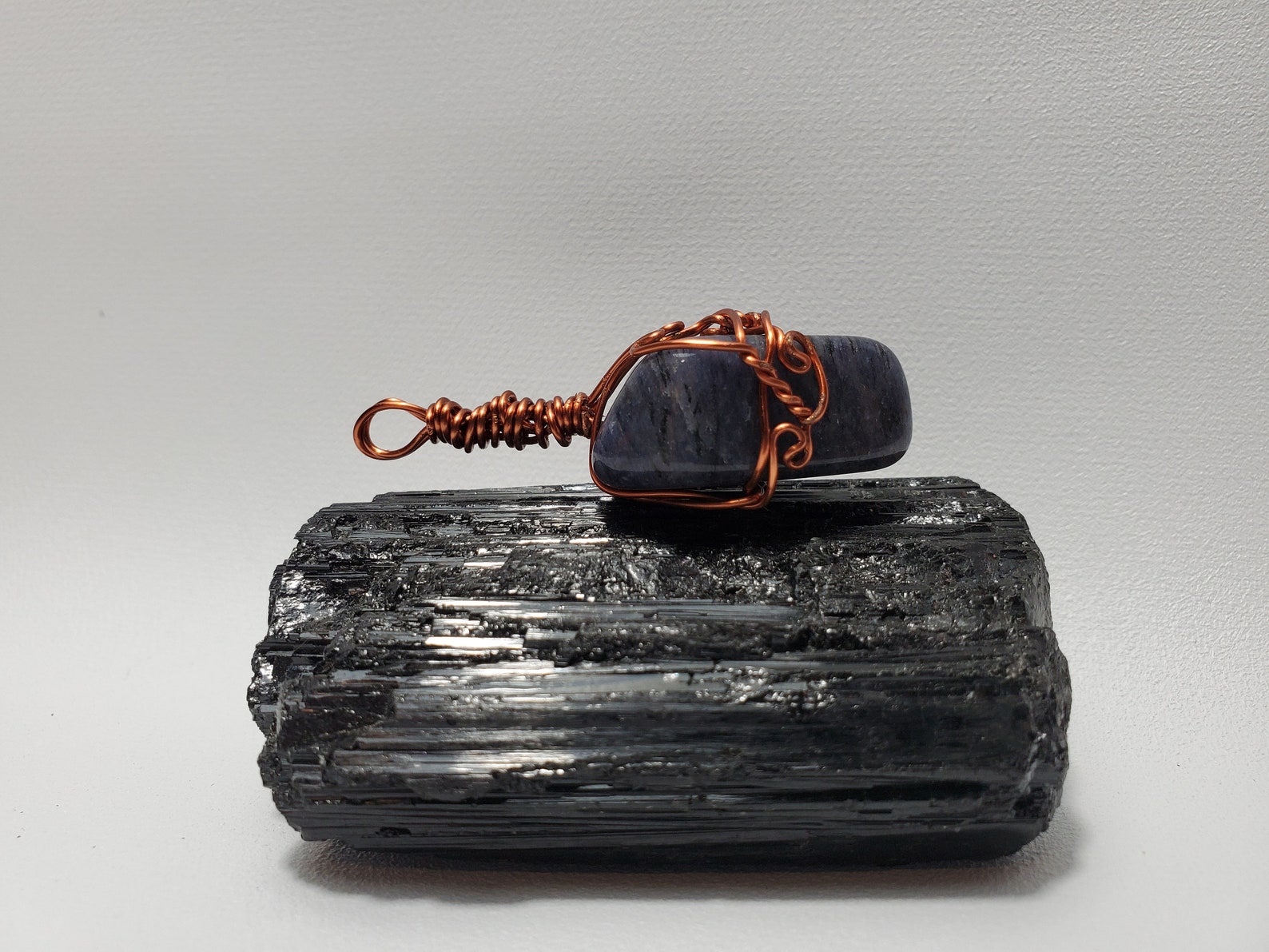 Iolite Pendant CharmThis is a hand wrapped pendent the wire | Etsy
