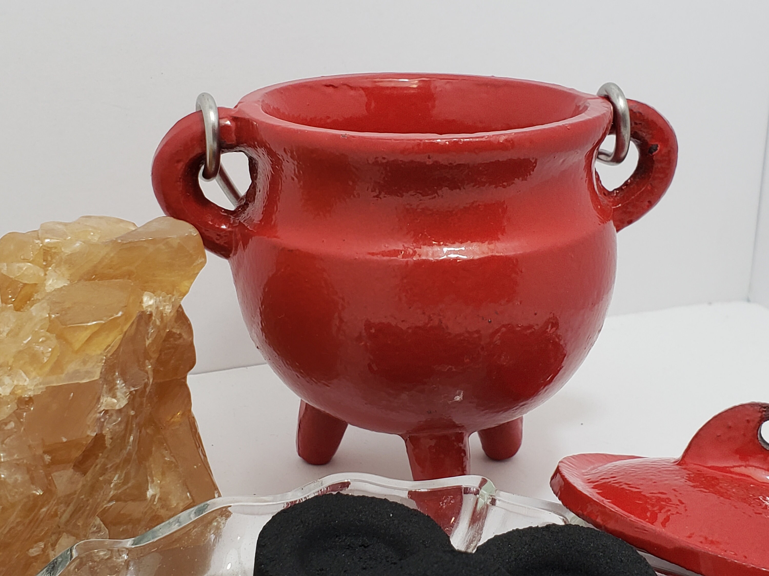 Cauldron Red Cast Ironmetaphysical Storealter - Etsy