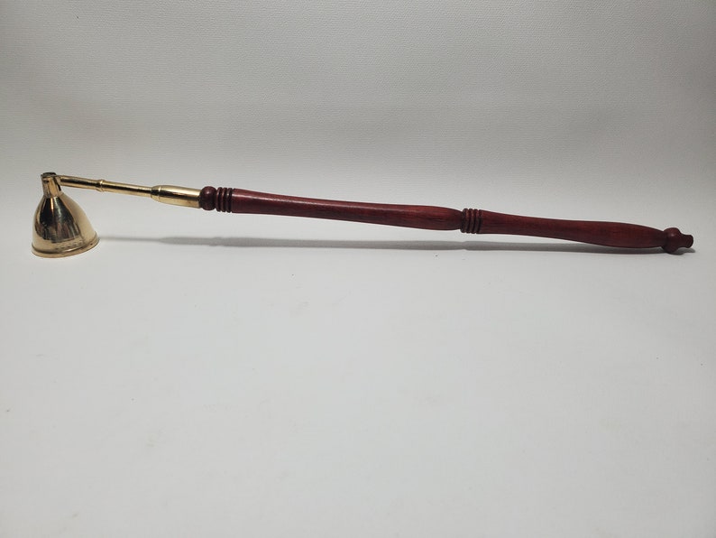 13" Brass Candle Snuffer With Wood Handle - Gold Tone Altar Tool for ...