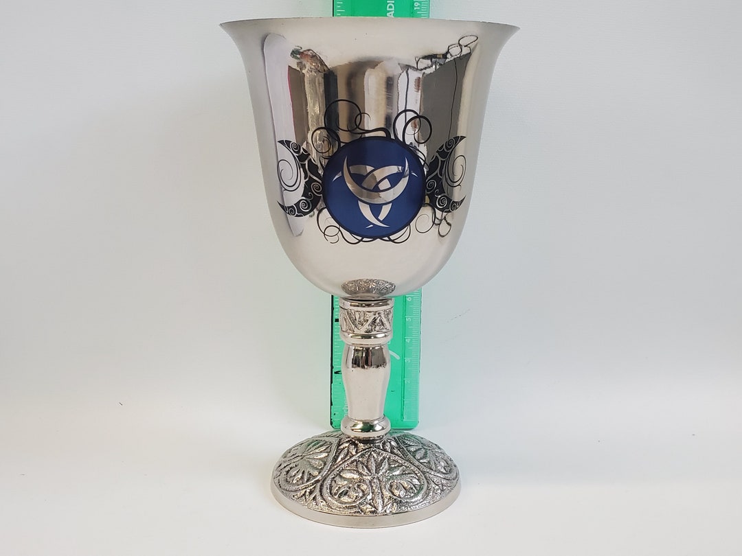 Chalice Stainless Steel W/print Triple Moon,used in Rituals or Just ...