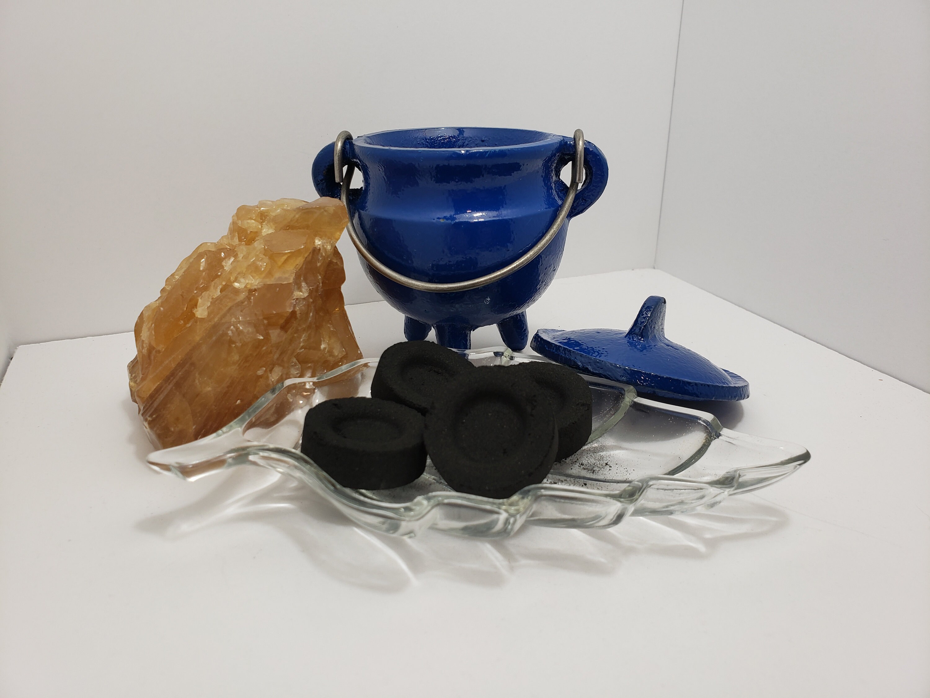 Cauldron Blue Cast Ironritual Toolmetaphysical Storealter - Etsy