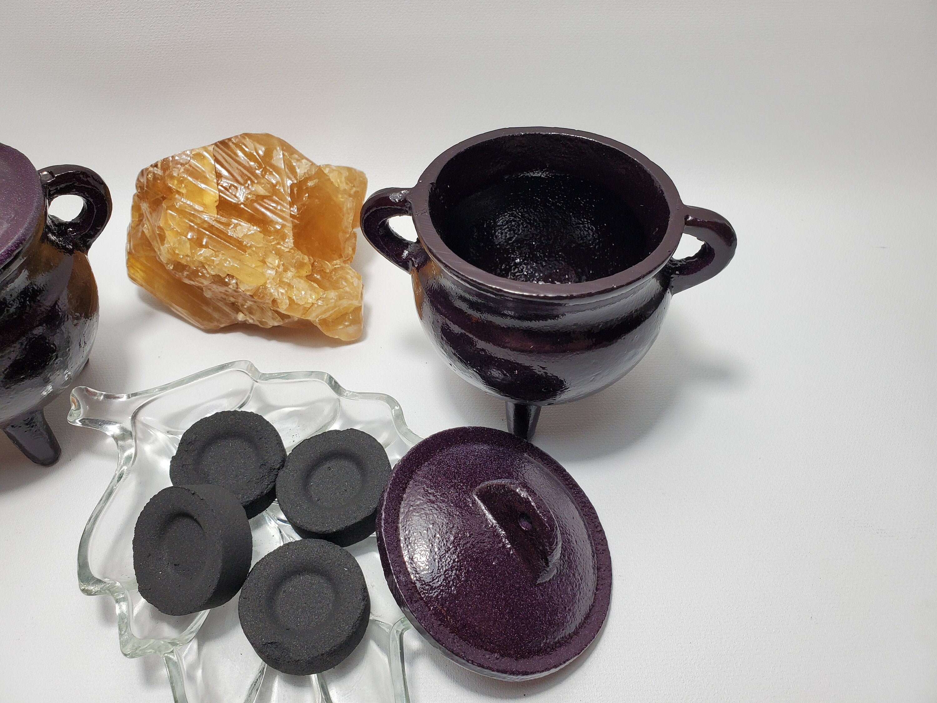 Custom Painted Cast Iron Cauldron purple Haze It - Etsy