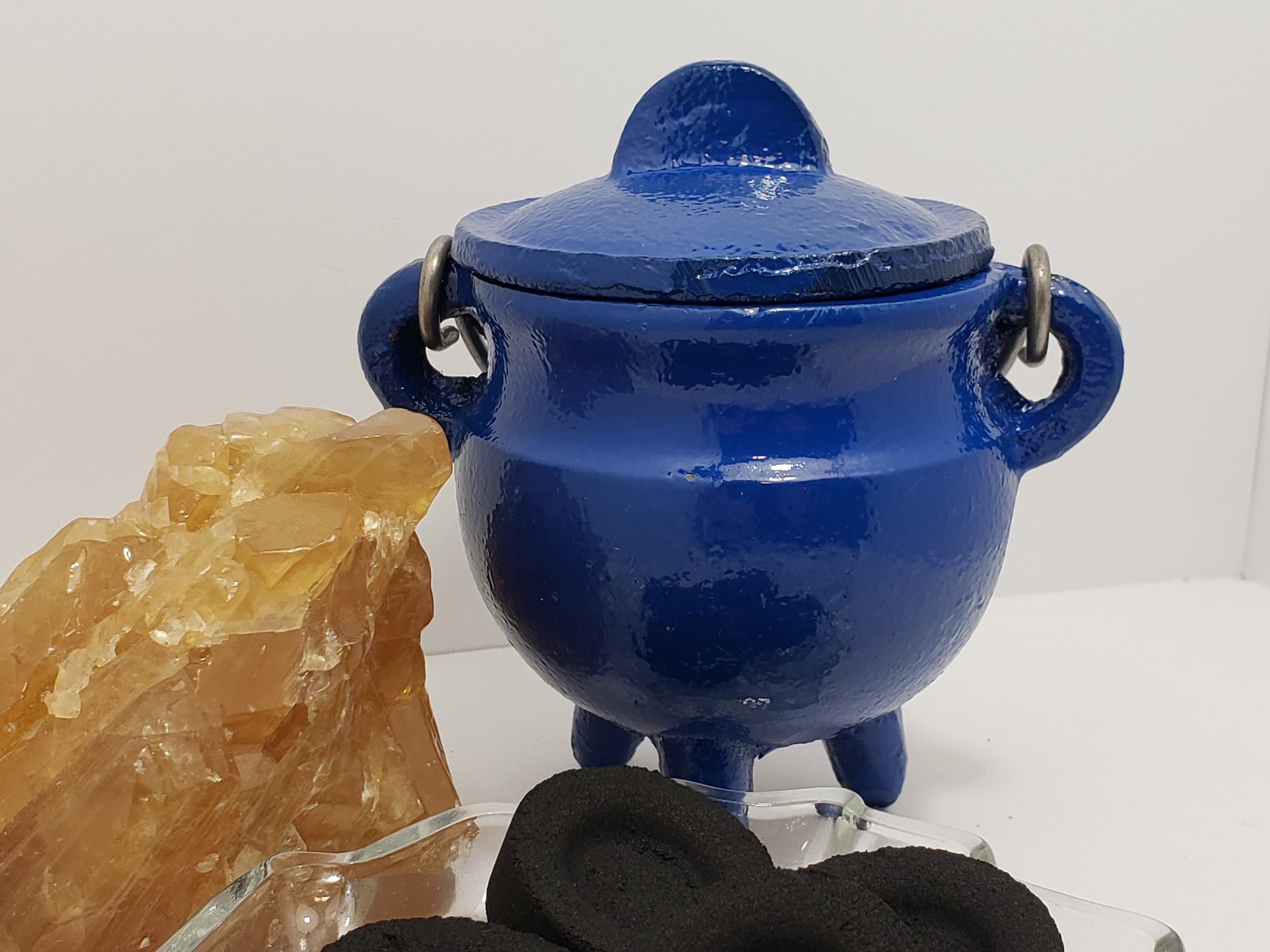 Cauldron Blue Cast Ironritual Toolmetaphysical Storealter - Etsy