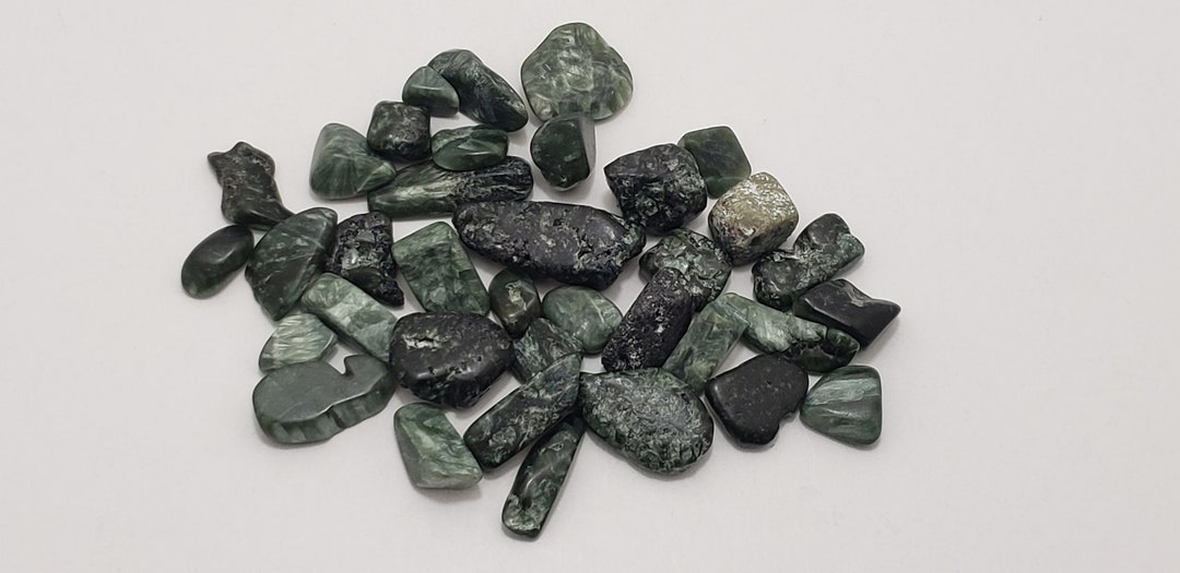 Seraphinite Small is a Green and Silver Crystal That Has Many Very ...