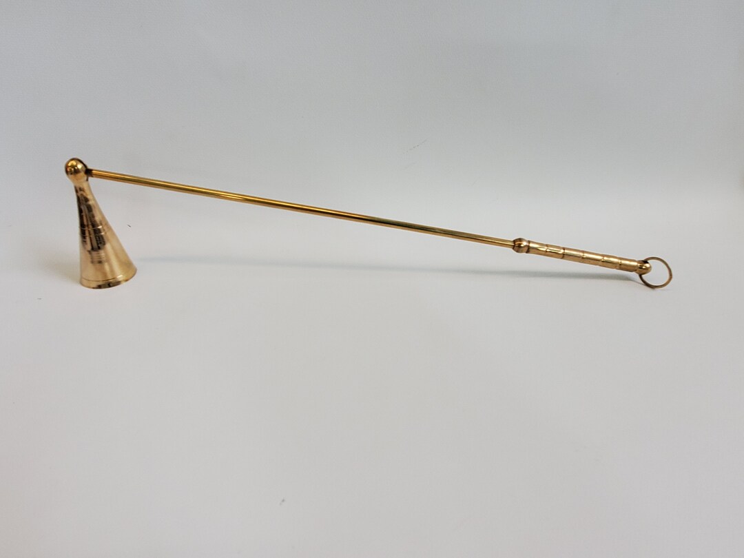 10" Brass Candle Snuffer With Gold Finish - Altar Tool for Wiccan ...