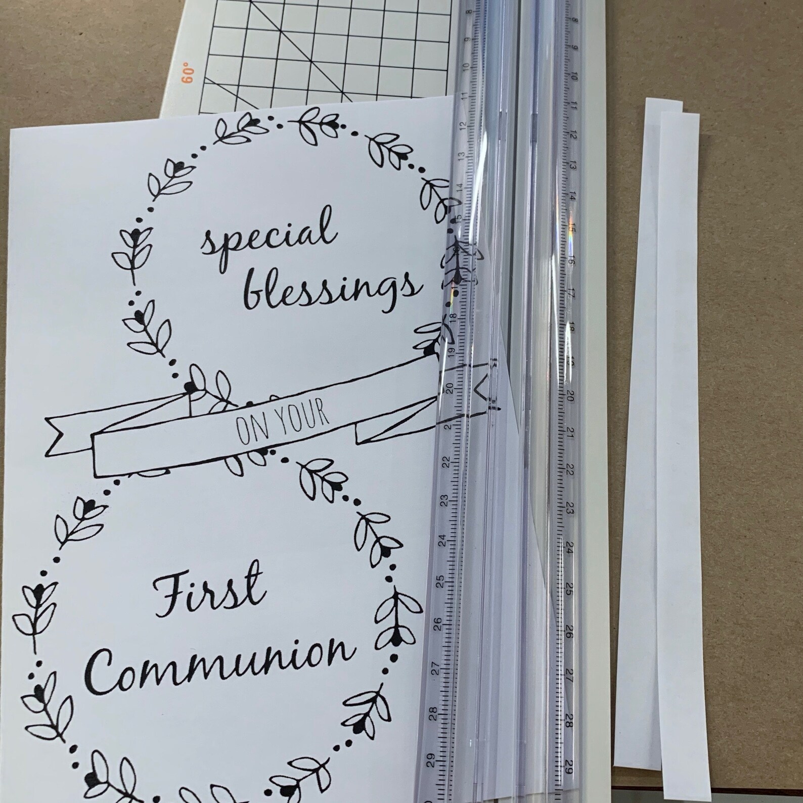 DIY First Communion Card | First Communion Gift | Print at Home | Blank ...