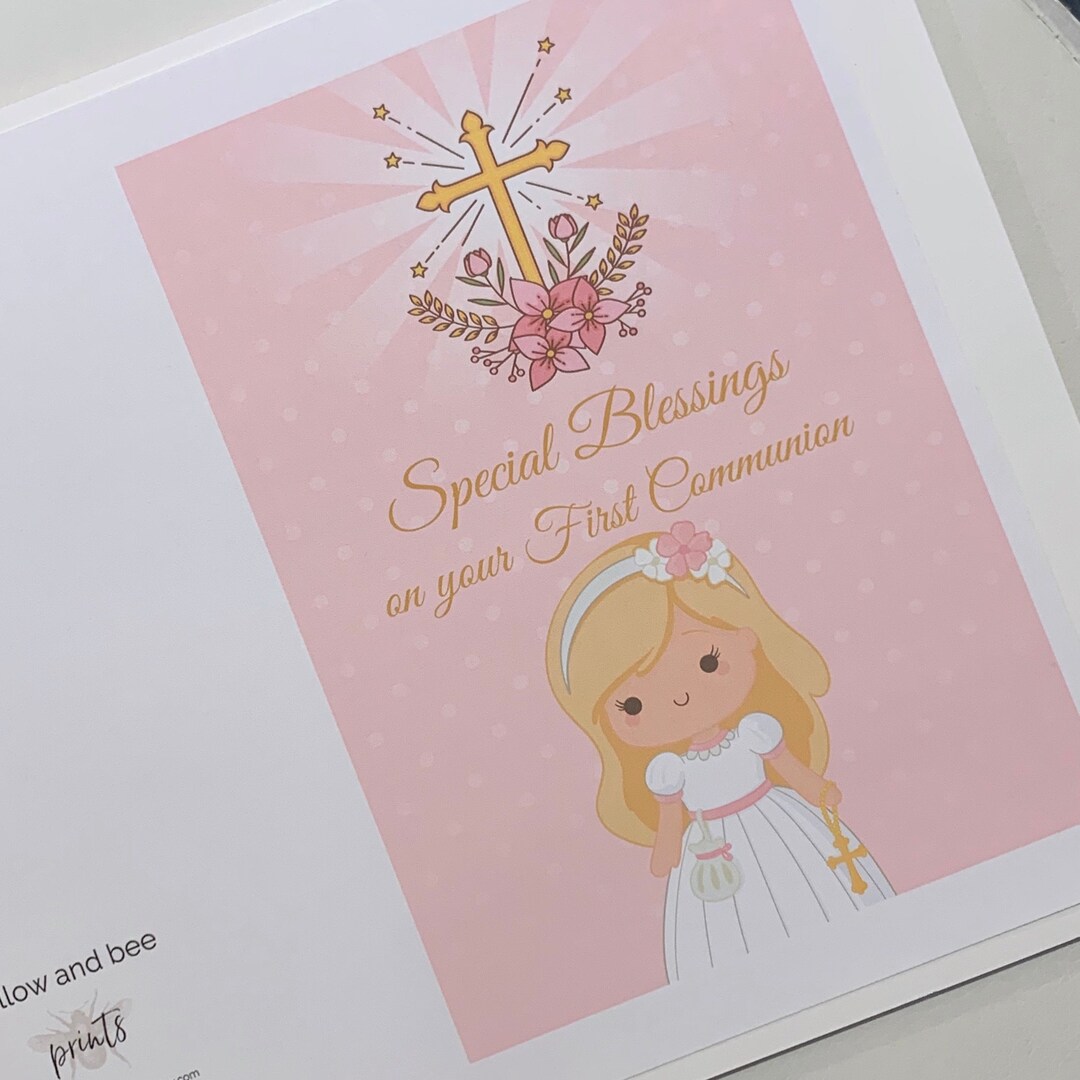 First Communion Card | First Communion Gift Girl | First Communion ...
