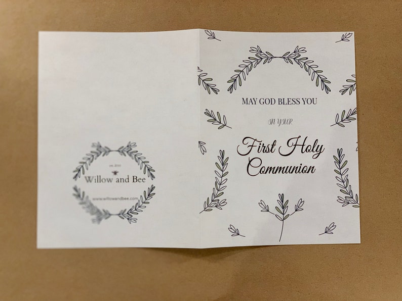 DIY First Communion Card First Communion Gift Print at | Etsy