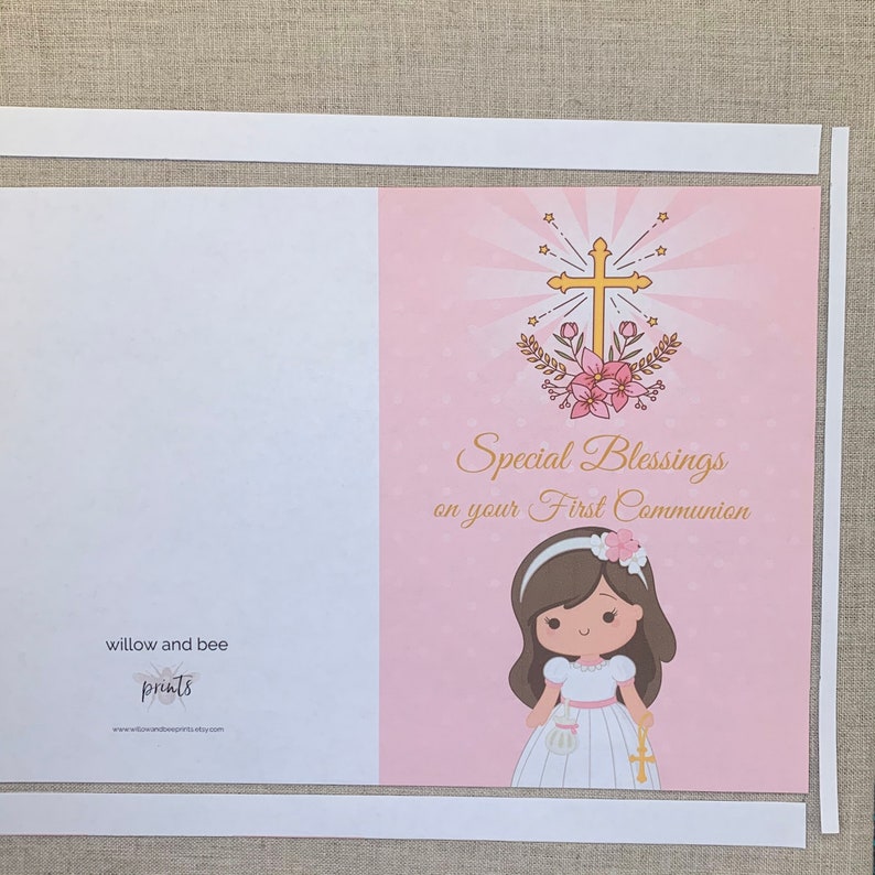 First Communion Digital Card | First Communion Gift Girl | First ...