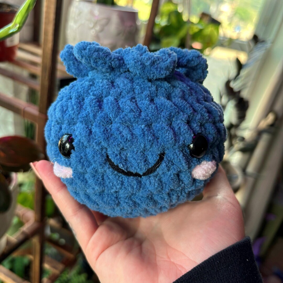 Blueberry Plushie Blueberry Stuffy Crochet Fruit Handmade Fruit Plushie ...