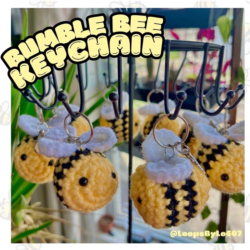 Bumble Bee Keychain - Etsy