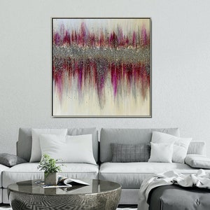 Glitter Painting on Canvas Trendy Design Bright Color Art - Etsy