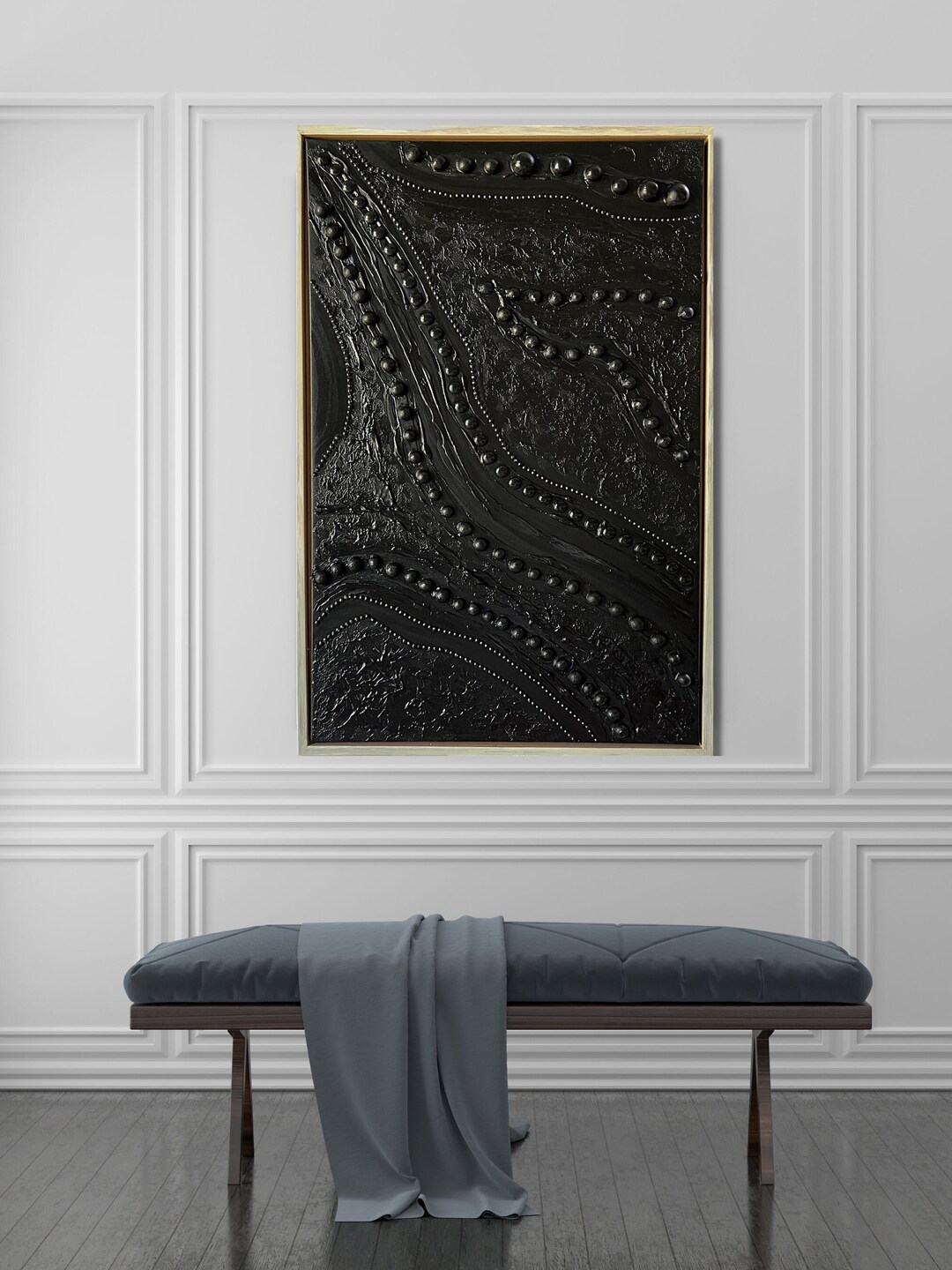 Minimal Abstract Art, Minimal Canvas Art, Above Bed Decor, Original ...