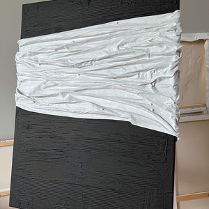 Draped Plaster Wall Art Fabric Textile Imitation 3D Textured Wall Decor ...