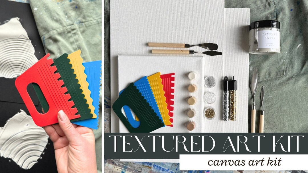 DIY Textured Art Kit, Canvas Painting Kit, Art Hobby Kit, Diy Art ...