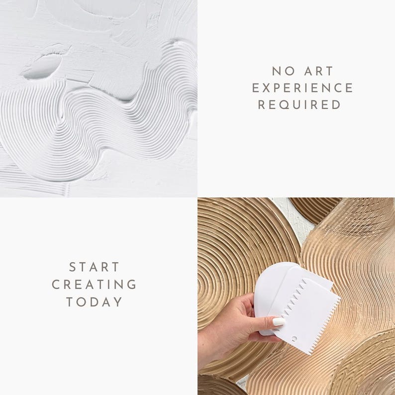 DIY Textured Art Tools | Plaster Sculpting Tool Set | Create 3D Canvas ...