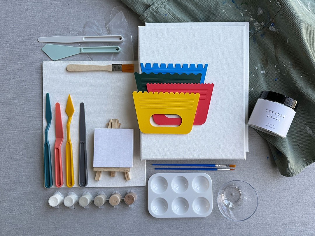 DIY Textured Art Kit, Canvas Painting Kit, Art Hobby Kit, Diy Art ...