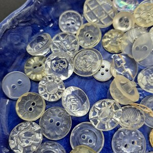 Over 100 Buttons Destash. Clear and Iridescent Assortment. Various ...