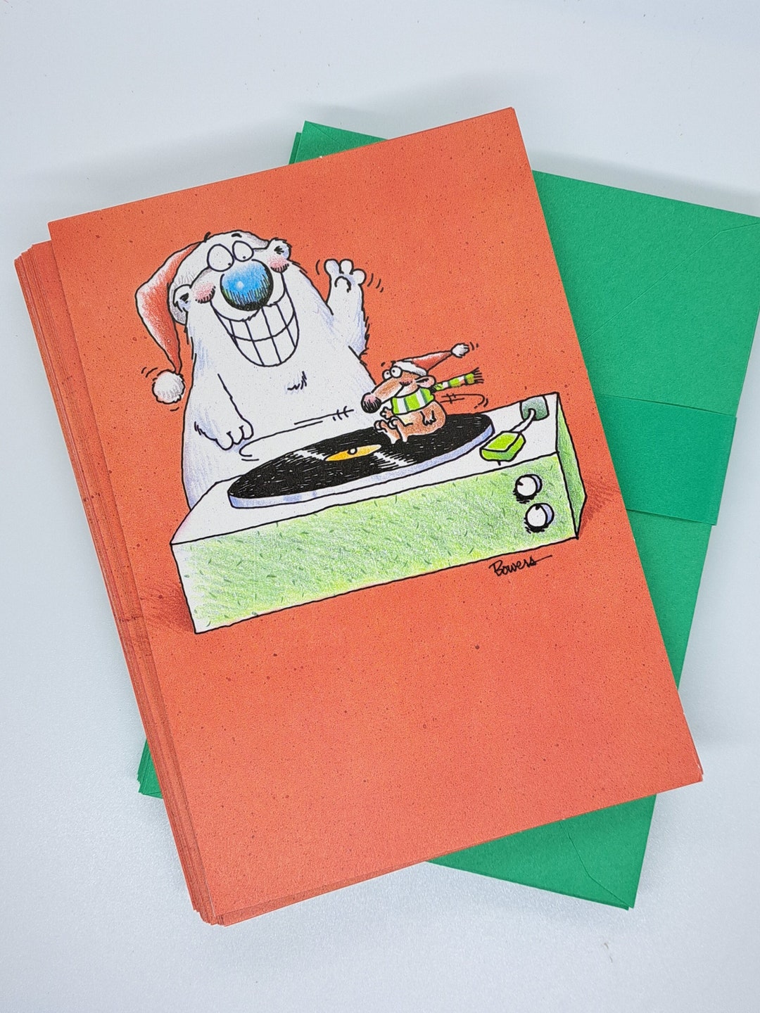 Hallmark Shoebox Greetings Christmas Cards. Cartoon Bear and Mouse With ...