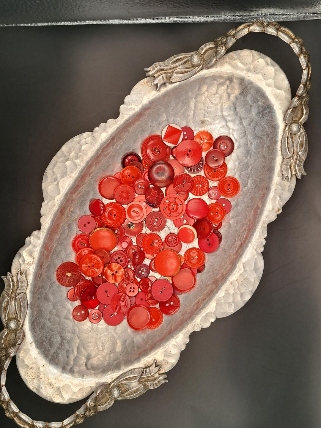 Over 100 Buttons Destash. Red Assortment. Various Sizes, Ages, and Hues ...