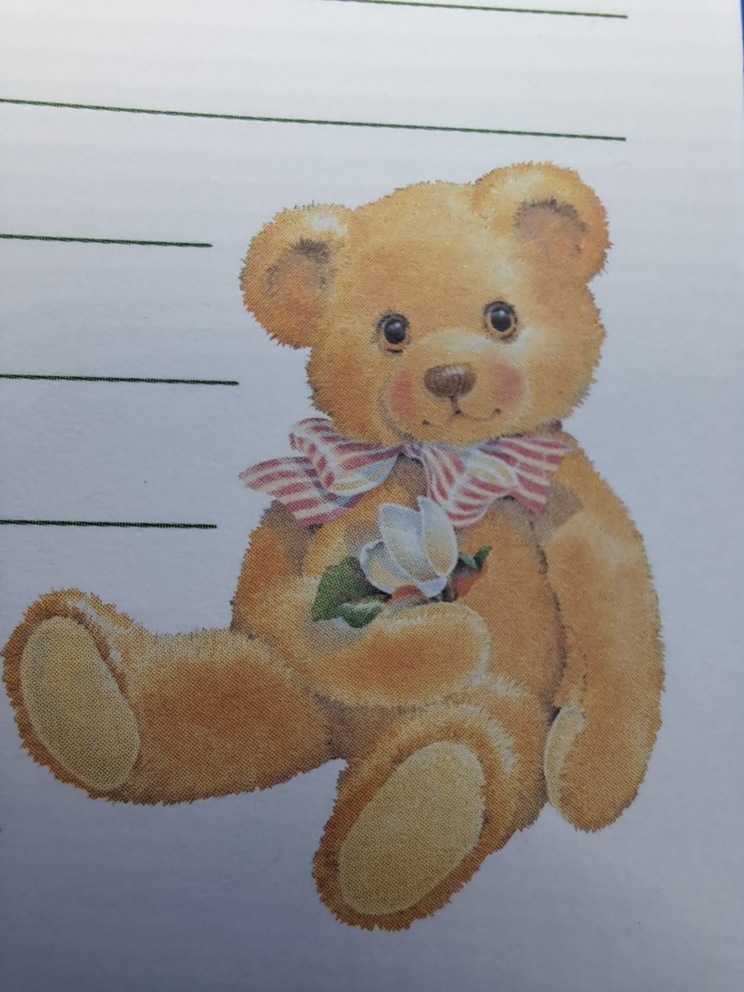 Brown Teddy Bear Lined Tablet. 17 Sheets Remaining.cute Brushcreek ...