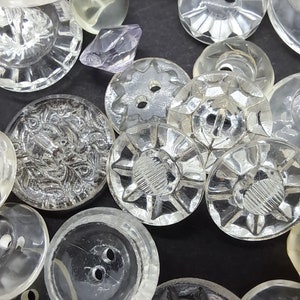 Over 100 Buttons Destash. Clear and Iridescent Assortment. Various ...