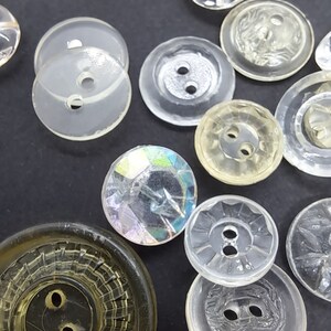 Over 100 Buttons Destash. Clear and Iridescent Assortment. Various ...