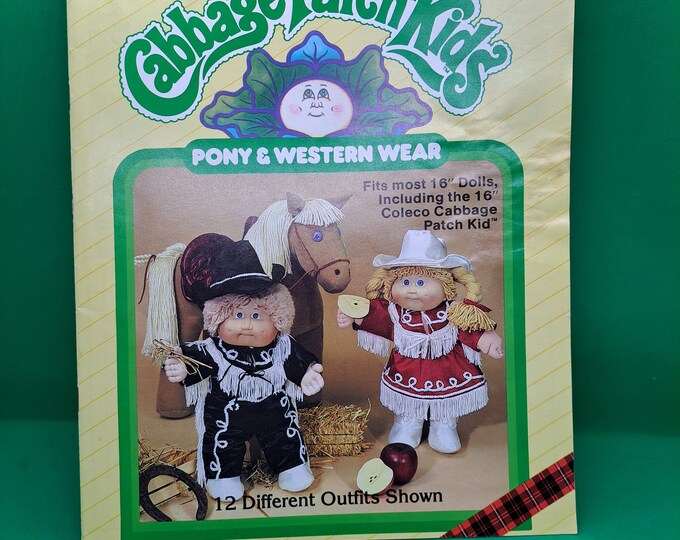 Cabbage Patch Kids Pattern Book. Pony and Western Wear Clothes. 7810 ...