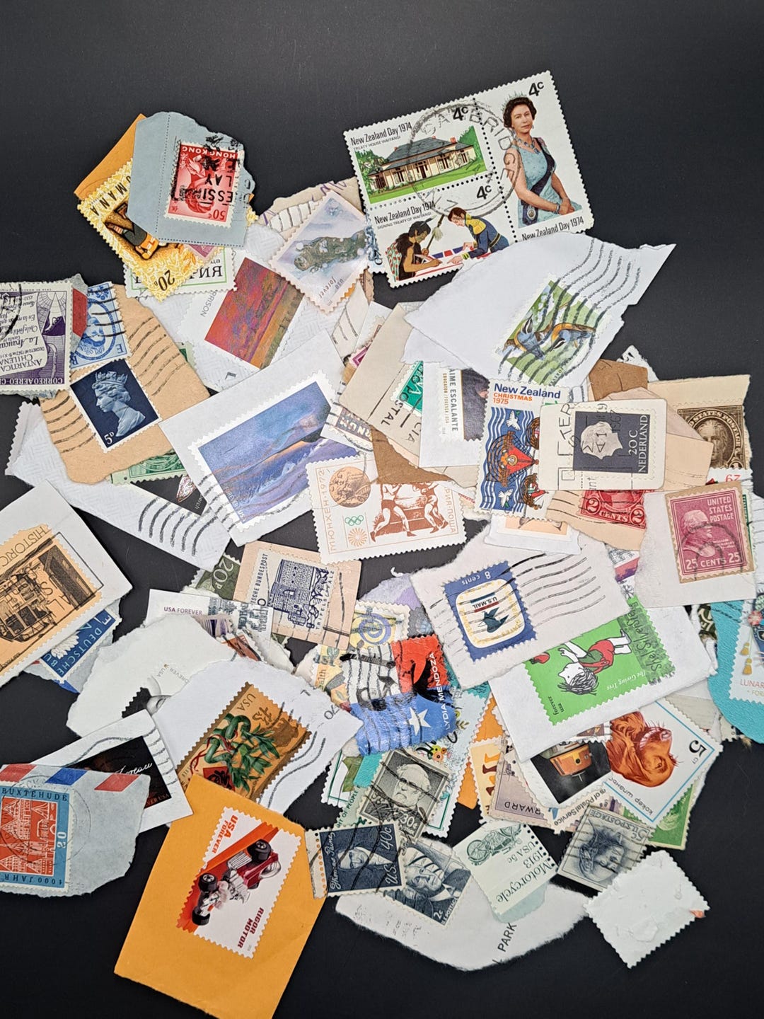 Junky Crafting Postage Stamps. Approximately 100 Postal Ephemora ...