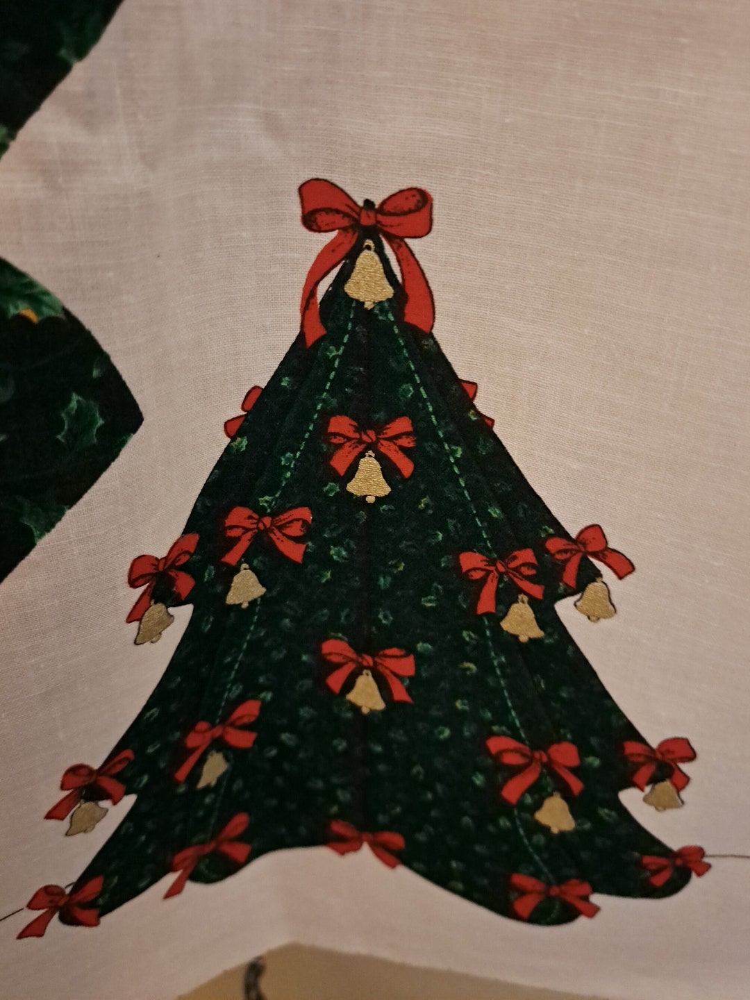 VIP Screen Print Holly Tree Cut Out Fabric Centerpiece. Cranston Print ...