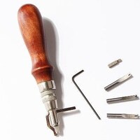 M390 Steel Head Leather Groover Tool Advanced Vegetable Tanned Edge ...