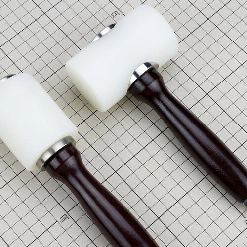 Leather Carving Hammer Nylon Hammer Tool With Wood Handle - Etsy