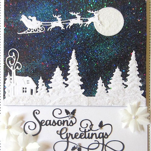 Christmas Snow Scene Metal Cutting Dieshandmade Cradmaking - Etsy