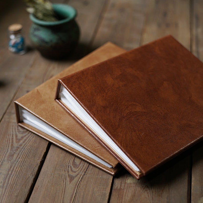 Leather Pocket Albumcustom Engraving Cover Photo | Etsy