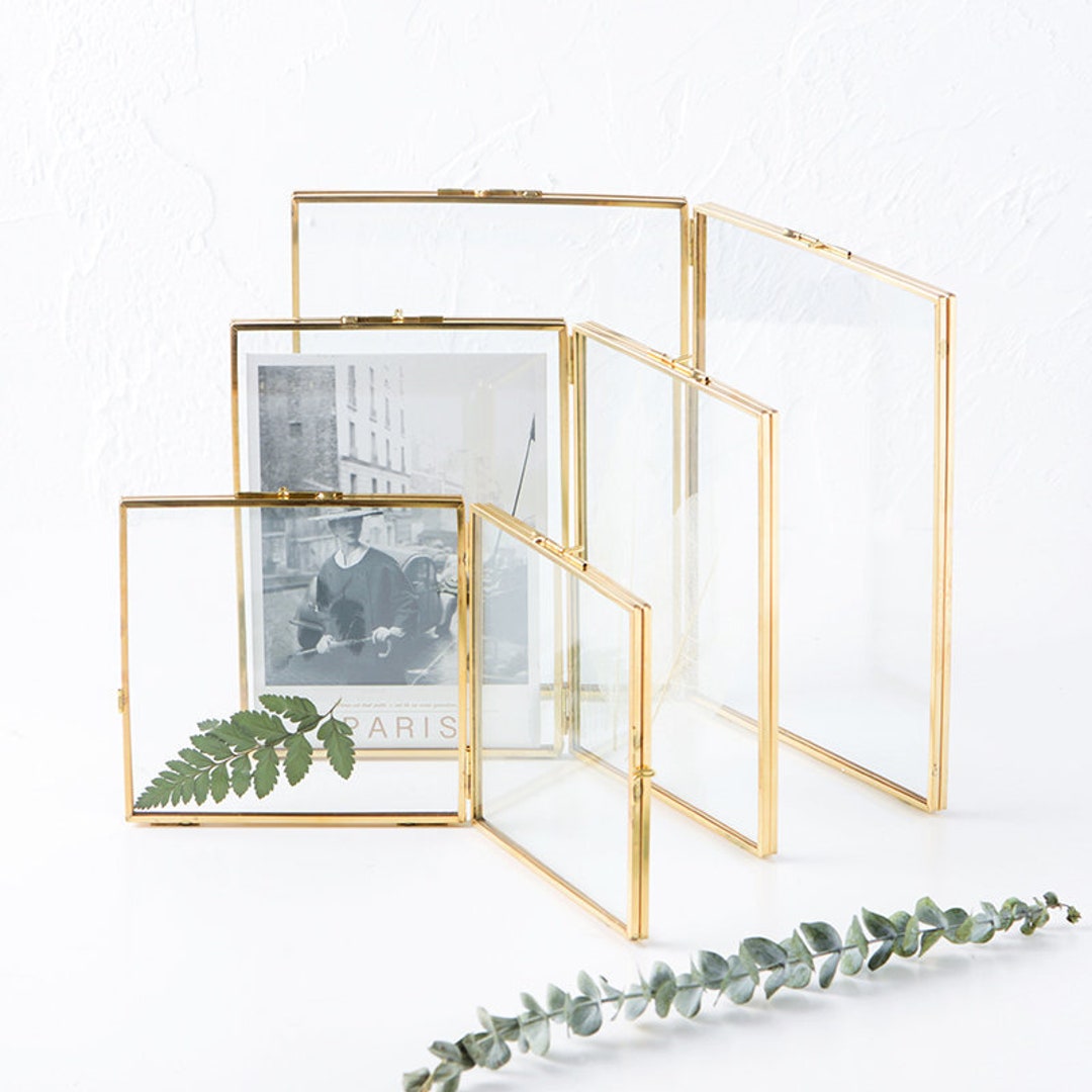 Glass Folding Picture Frame,frame for Dried Flowers Display,book Shape ...