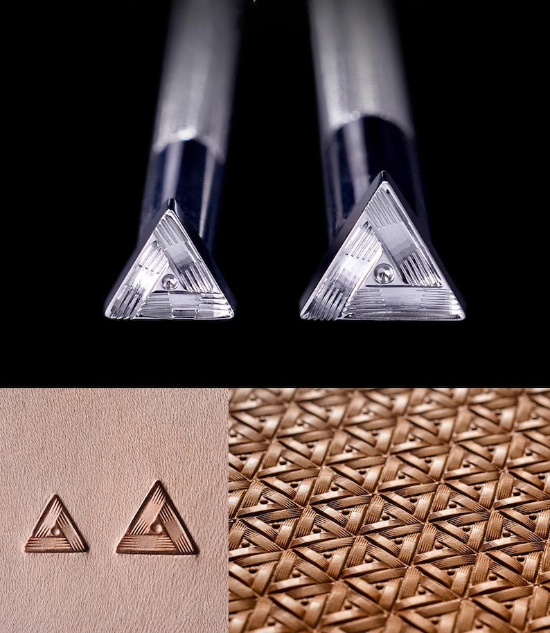 Triangular Basket Weave DIY Handmade Leather Carving Tool,leather ...
