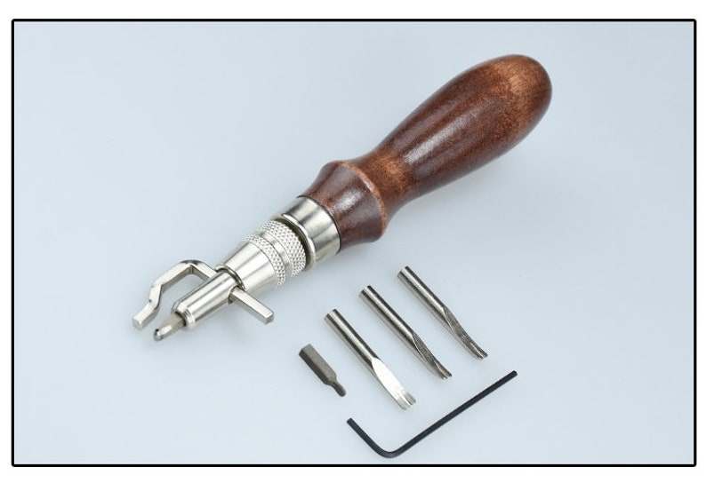 5 in 1 Adjustable Leather Edge Stitching Groover Set 3 Replace Edge ...