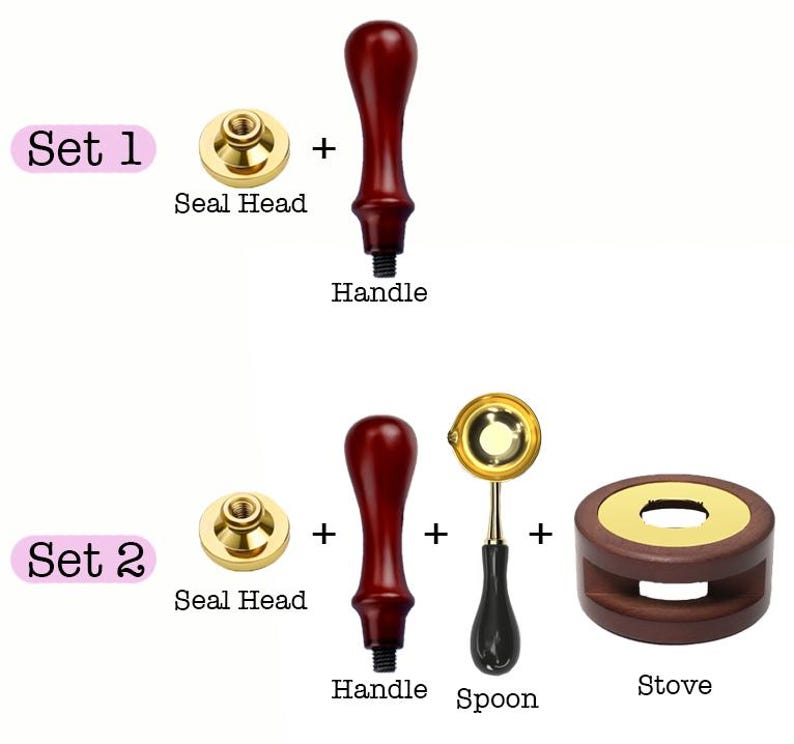 Star Moon Rose Wax Seal Stamp With Wood Handle,star and Moon Design Wax ...