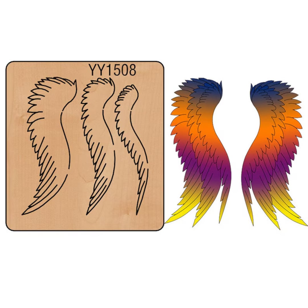 Wing Die Cut,feather Leather Cutting Die,wing Leather Punch Die Cut ...