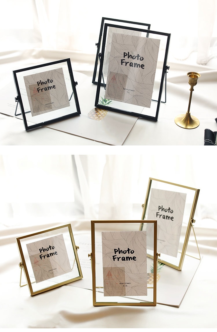 Family Picture Frame,vintage Brass Photo Frame,diy Glass Frame for ...