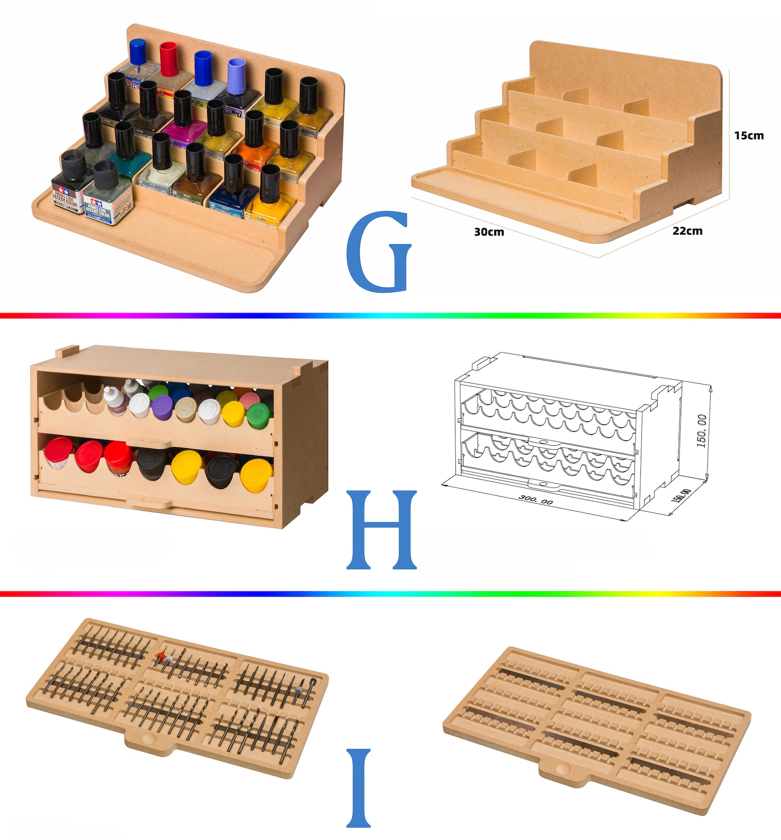 Wooden Tool Shelf,leathercrafts Tools Holder,tools Organizer,tools ...