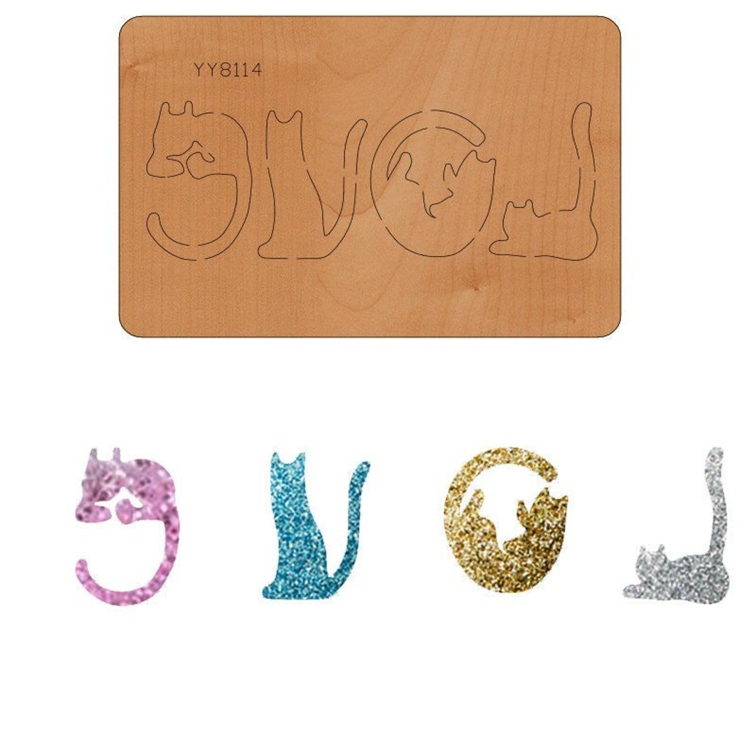 Multi Style Cat Leather Punch Die Cut Mold, Kitty Sizzix Cutting Die ...