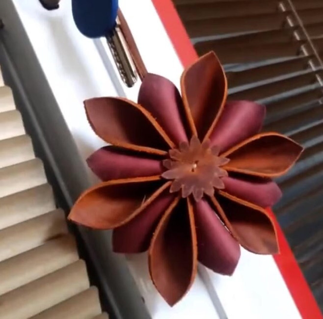 Flower Custom Leather Punch Die Set, Windmill Flowers Earrings Leather ...