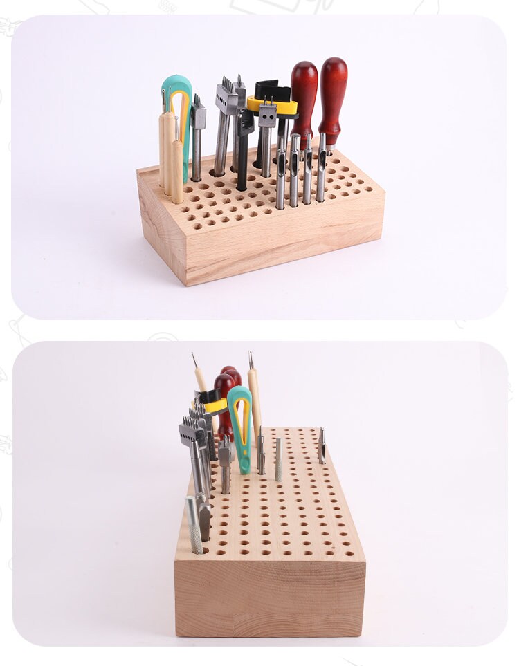 Leather Crafts Beech Tools Holderwooden Leather Tool Storage - Etsy