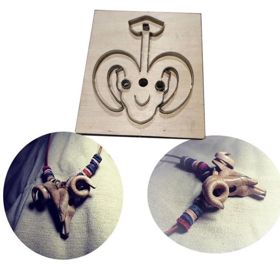 Goat Head Pendant Leather Punch Die Cut Set,diy Bullhead Pendant ...