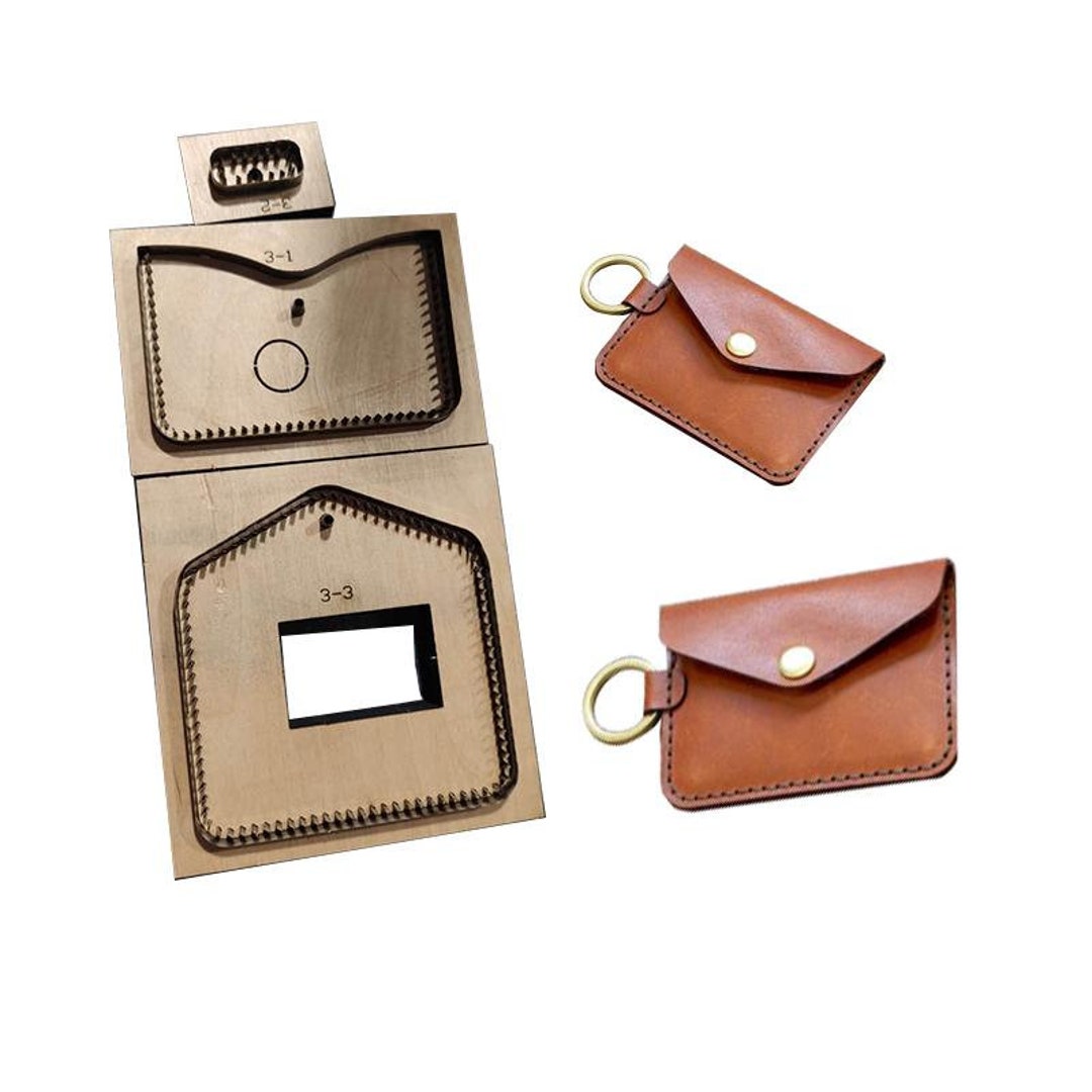 Leather Button Card Bag Die Cut Mold,diy Leather Card Bag Punch Die Set ...