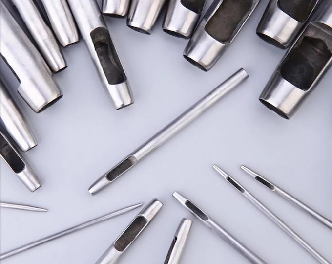 4/5/6mm Leather Craft Round Hole Punches Hand Sewing Spacing Stitching ...