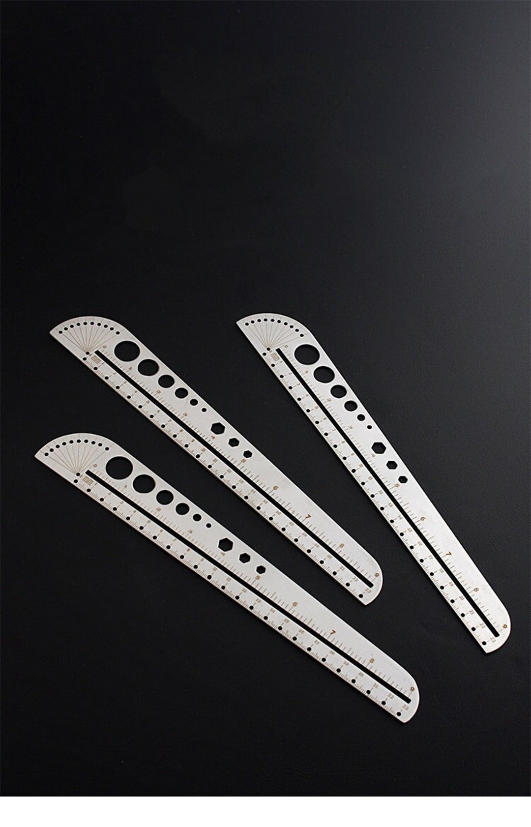 Shaped Ruler, Stainless Steel Multifunctional Ruler, Graduated Ruler ...